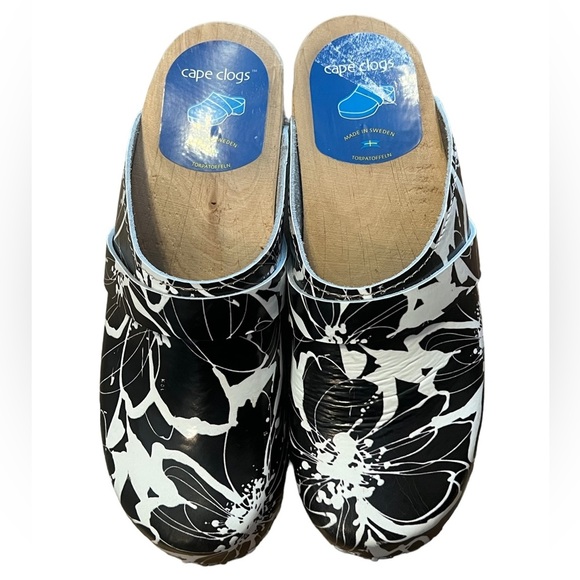 cape clogs | Shoes | Swedish Made Wooden Cape Clogs With Black And ...